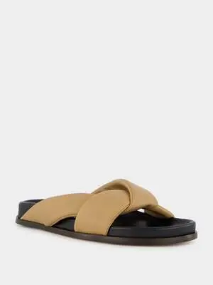 EMME PARSONS Nappa Folded Slides - Brown