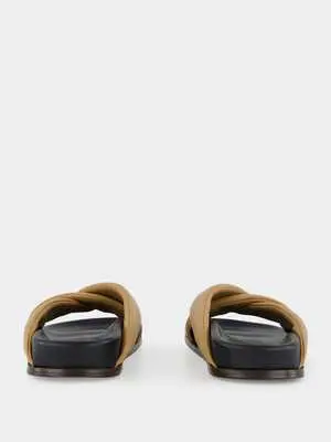 EMME PARSONS Nappa Folded Slides - Brown