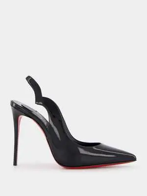 CHRISTIAN LOUBOUTIN Hot Chick Sling 100 Mm Leather Pumps - Black