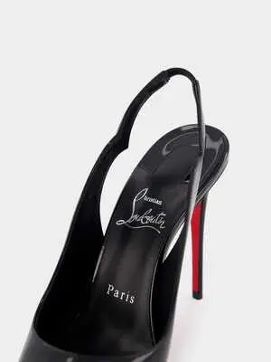 CHRISTIAN LOUBOUTIN Hot Chick Sling 100 Mm Leather Pumps - Black