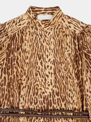 Zimmermann Cascadian Tunic Mini Dress - Brown