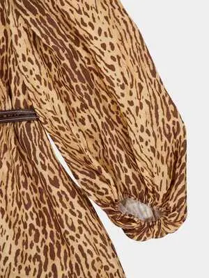 Zimmermann Cascadian Tunic Mini Dress - Brown