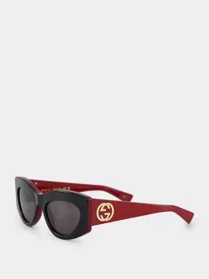 Gucci Cat-eye Frame Sunglasses - Burgundy