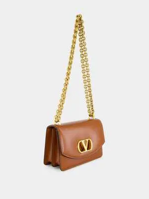 Valentino Garavani Small Leather Shoulder Bag - Brown