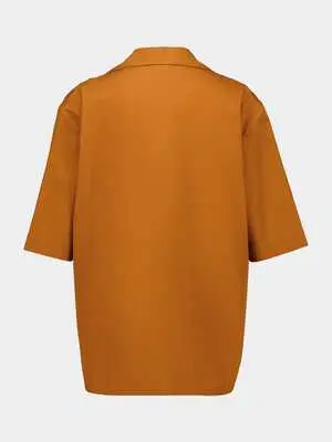 PAULA Daisy Caramel Café Embroidered Poplin Shirt
