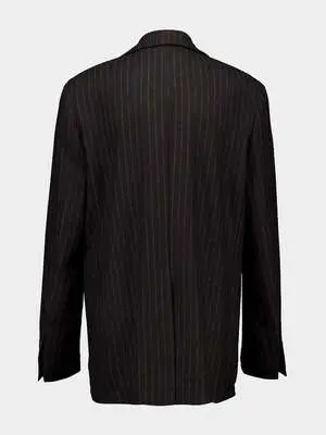 PAULA Tansy Coffee Bean Striped Blazer