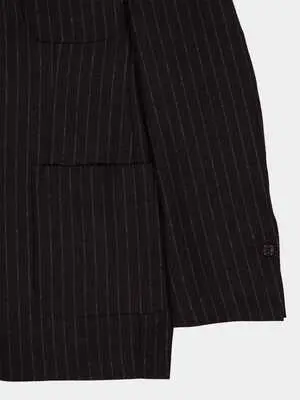 PAULA Tansy Coffee Bean Striped Blazer