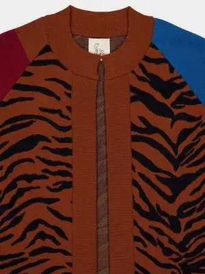 PAULA Lily Caramel Café Jacquard Oversized Jacket