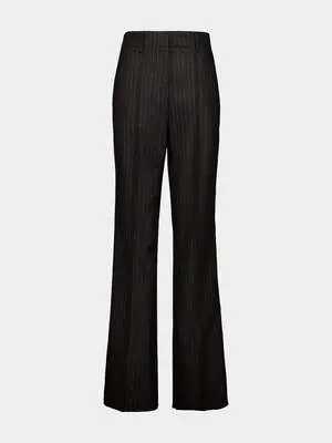 PAULA Torenia Coffee Bean Striped Pants With Side Detail