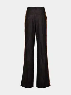 PAULA Torenia Coffee Bean Striped Pants With Side Detail