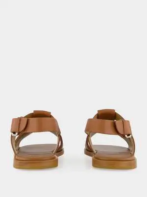 CHRISTIAN LOUBOUTIN Chambeliss Cuoio Leather Sandals - Brown