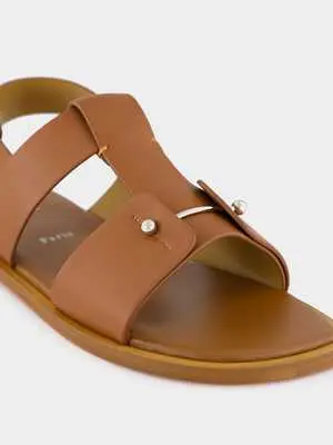 CHRISTIAN LOUBOUTIN Chambeliss Cuoio Leather Sandals - Brown