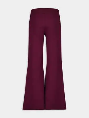 Stella McCartney Knit Flared Trousers - Burgundy