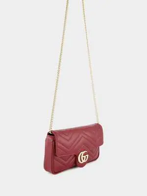 Gucci Gg Marmont Small Shoulder Bag - Burgundy