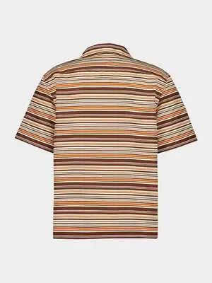 Prada Sienna Striped Cotton Bowling Shirt