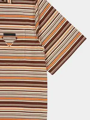 Prada Sienna Striped Cotton Bowling Shirt
