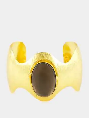 Sylvia Toledano Batwoman Cuff With Smoky Quartz - Gold