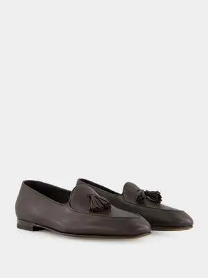 Manolo Blahnik Lennox Tassel Loafers - Brown