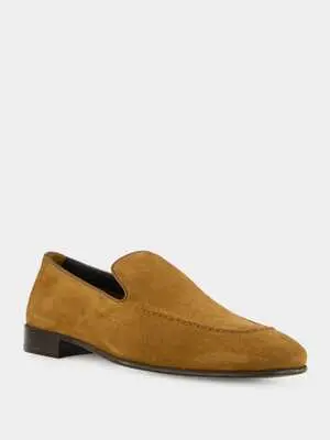 Manolo Blahnik Truro Suede Apron Loafers - Brown