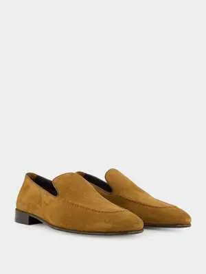 Manolo Blahnik Truro Suede Apron Loafers - Brown