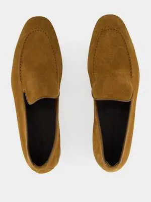 Manolo Blahnik Truro Suede Apron Loafers - Brown