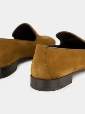 Manolo Blahnik Truro Suede Apron Loafers - Brown