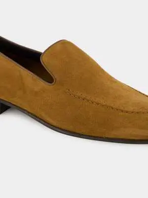 Manolo Blahnik Truro Suede Apron Loafers - Brown