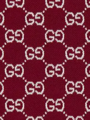 Gucci Rosso Ancora Red Polo Gg Jacquard