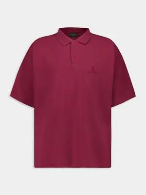Balenciaga Bordeaux Regular Fit Polo Shirt - Burgundy