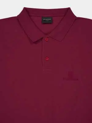 Balenciaga Bordeaux Regular Fit Polo Shirt - Burgundy