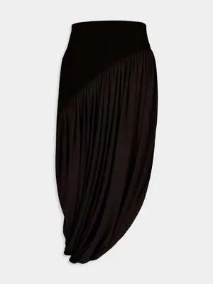 FERRAGAMO Dark Espresso Draped Skirt