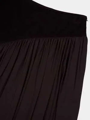 FERRAGAMO Dark Espresso Draped Skirt