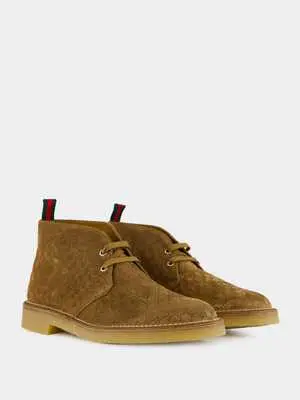 Gucci Gg Suede Ankle Boots
