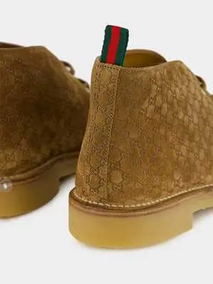 Gucci Gg Suede Ankle Boots