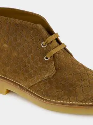 Gucci Gg Suede Ankle Boots