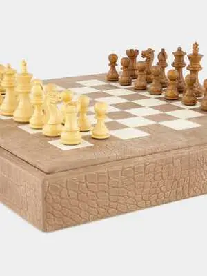 HECTOR SAXE PARIS Alligator Vison Chess Box