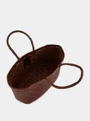 Dragon Diffusion Triple Jump Big Woven Leather Tote - Brown