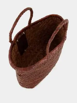 Dragon Diffusion Mini Flat Gora Leather Tote - Brown