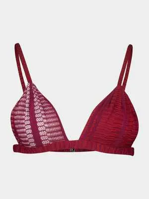 Zeus+dione Burgundy Silk Aphrodite Bra Burgundy