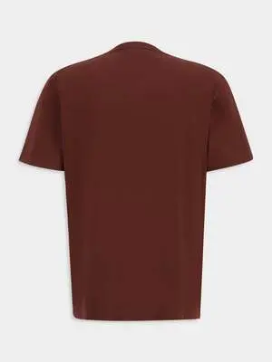 Alexander McQueen Madder Flocked Logo T-shirt - Burgundy