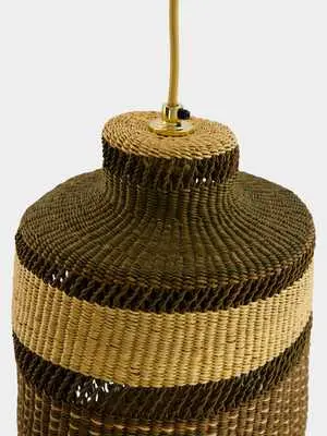 GOLDEN EDITIONS Woven Straw Pendant Lamp