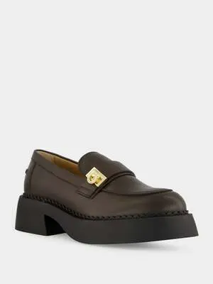 FERRAGAMO Caminia Chunky Leather Loafers