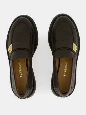 FERRAGAMO Caminia Chunky Leather Loafers