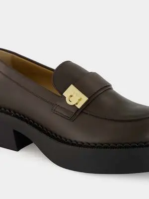 FERRAGAMO Caminia Chunky Leather Loafers