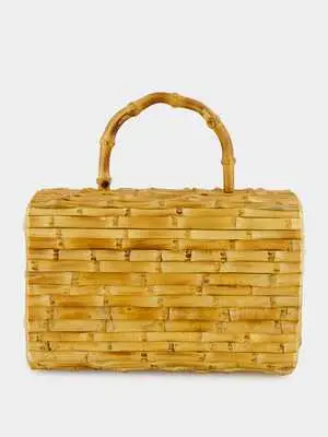 Glorinha Paranagua Monica Bamboo Clutch - Brown