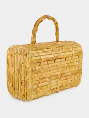 Glorinha Paranagua Monica Bamboo Clutch - Brown