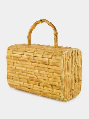 Glorinha Paranagua Monica Bamboo Clutch - Brown