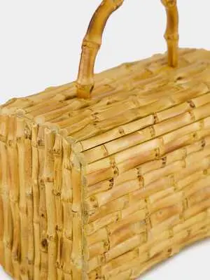 Glorinha Paranagua Monica Bamboo Clutch - Brown