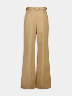 Gabriela Hearst Norman Wide-leg Cotton Trousers - Brown