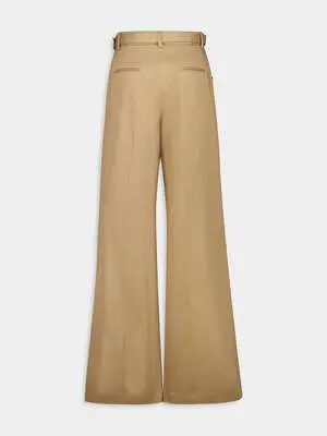 Gabriela Hearst Norman Wide-leg Cotton Trousers - Brown
